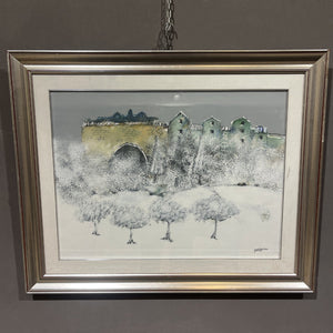 Dipinto ad olio su tela Gamboni anni '50